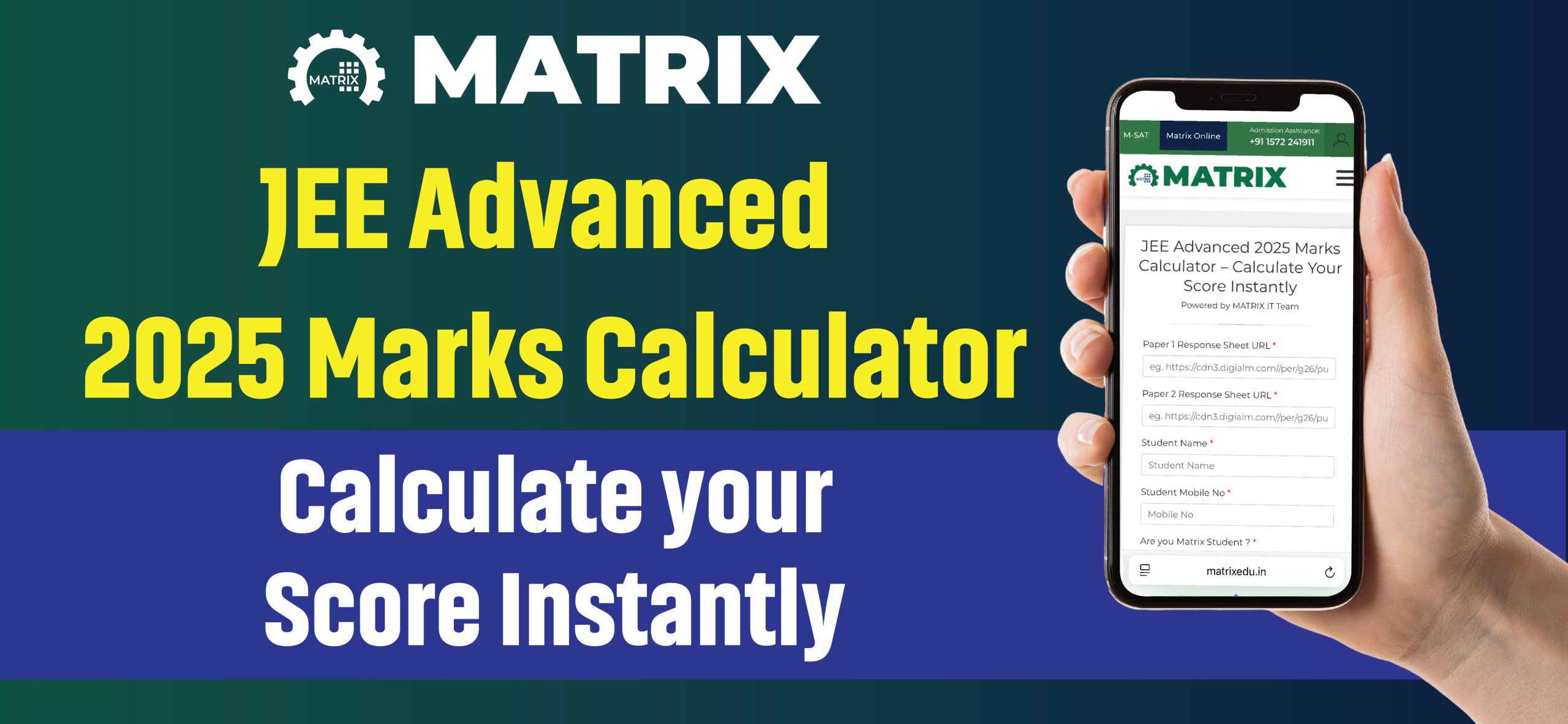 JEE Advanced 2025 Score Calculator By Matrix – Calculate JEE Advanced Marks