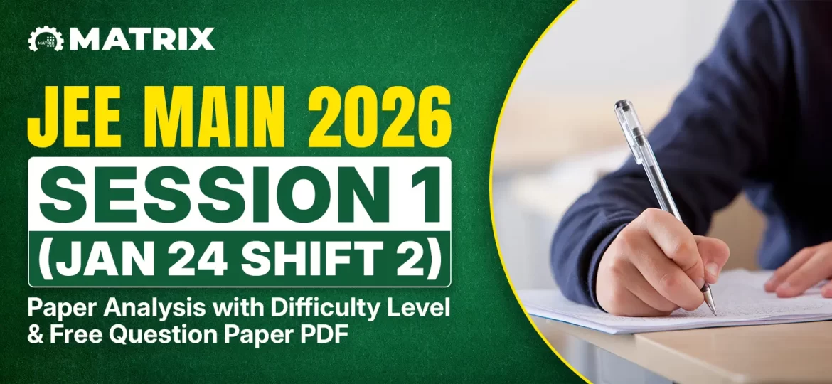 JEE Main 2026 Jan 24 Shift 2 Paper Analysis – Questions PDF